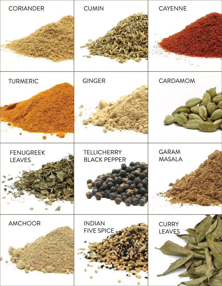 Fill Up Your Spice Box, Indian Spice Set, 12-Pack Pouches