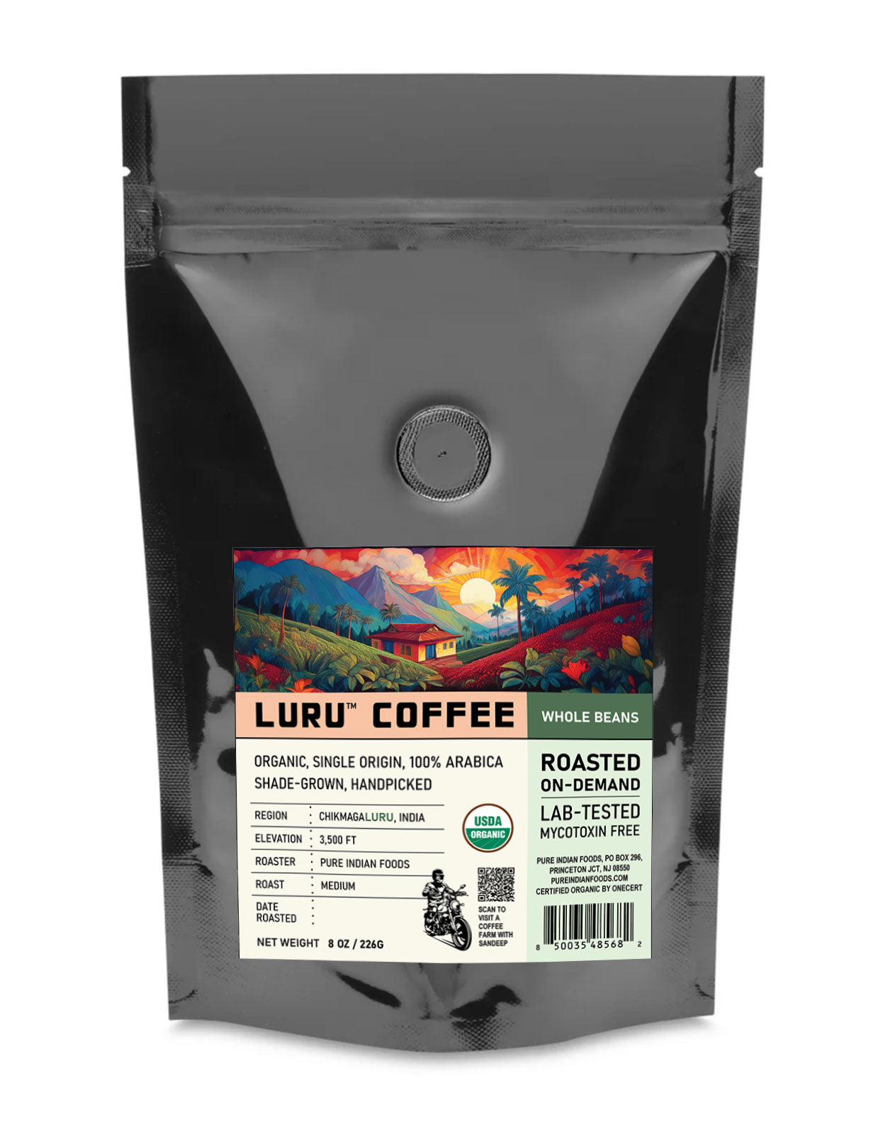 LURU Coffee, Organic - 8 oz