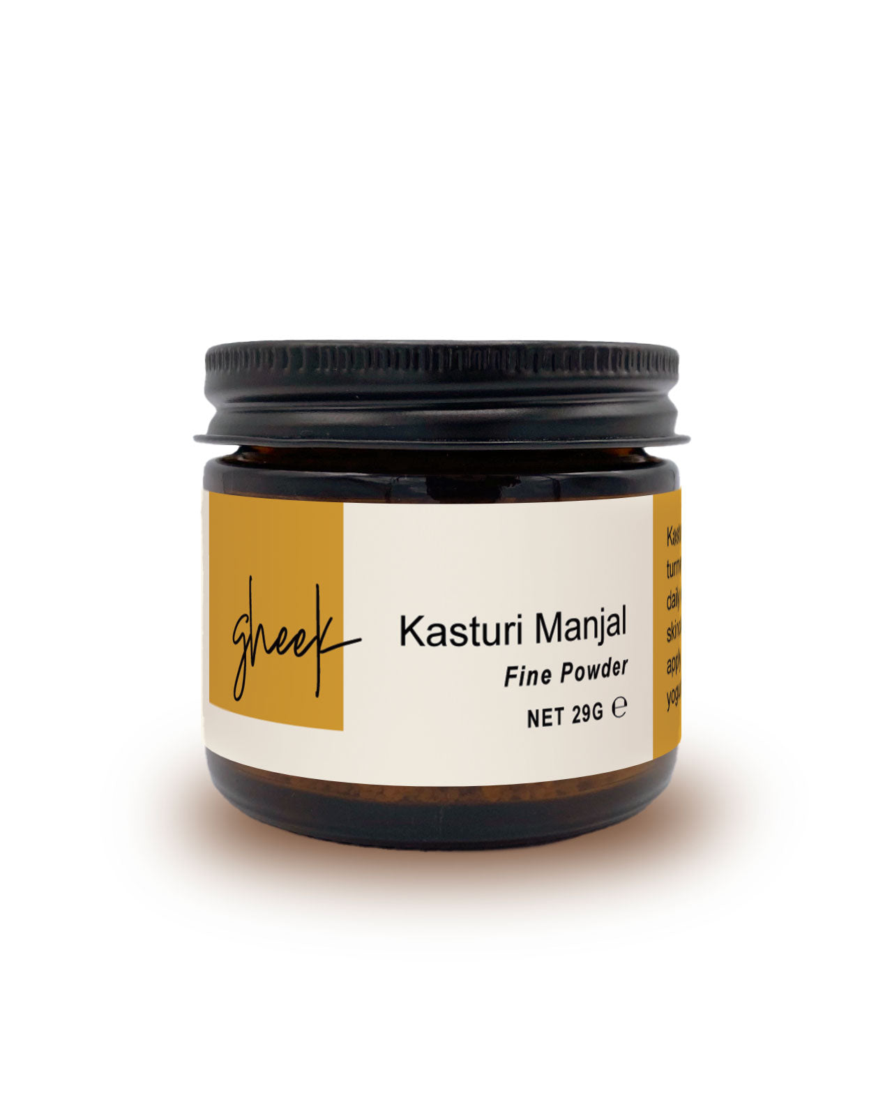 GHEEK™ Kasturi Manjal, Extra Fine Powder - 29g