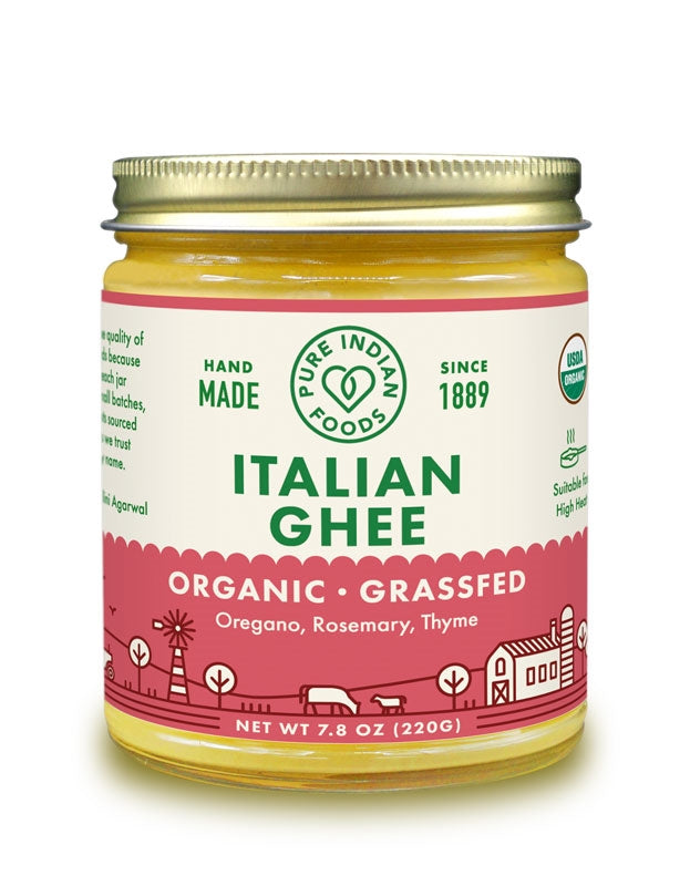 Buy Organic, Grass Fed Italian Spiced Ghee Online – Pure Indian Foods