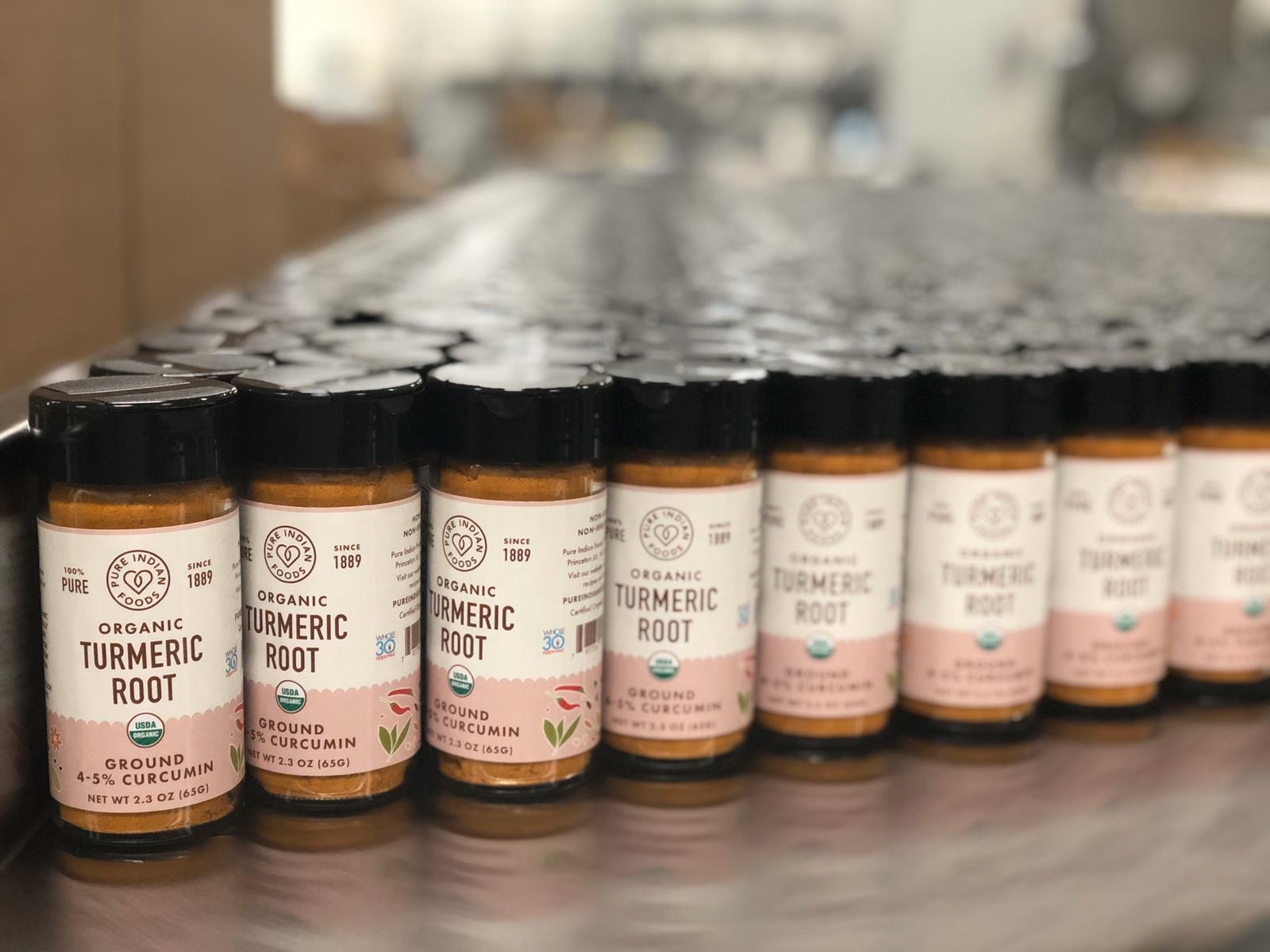 Buy Fresh Ground Turmeric Curcurmin Spice in Glass Jars – Pure Indian Foods